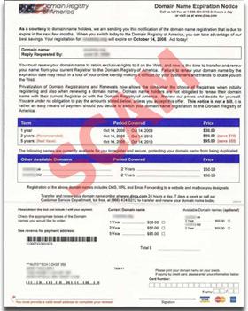 Scam Alert! Watch out for domain renewal letters and emails
